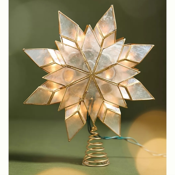 Anthropologie | Holiday | Anthropologie Illuminated Capiz Star Tree ...